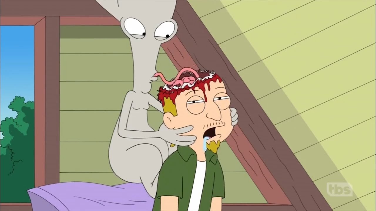 American Dad - Roger Eats Jeff's Brain - YouTube