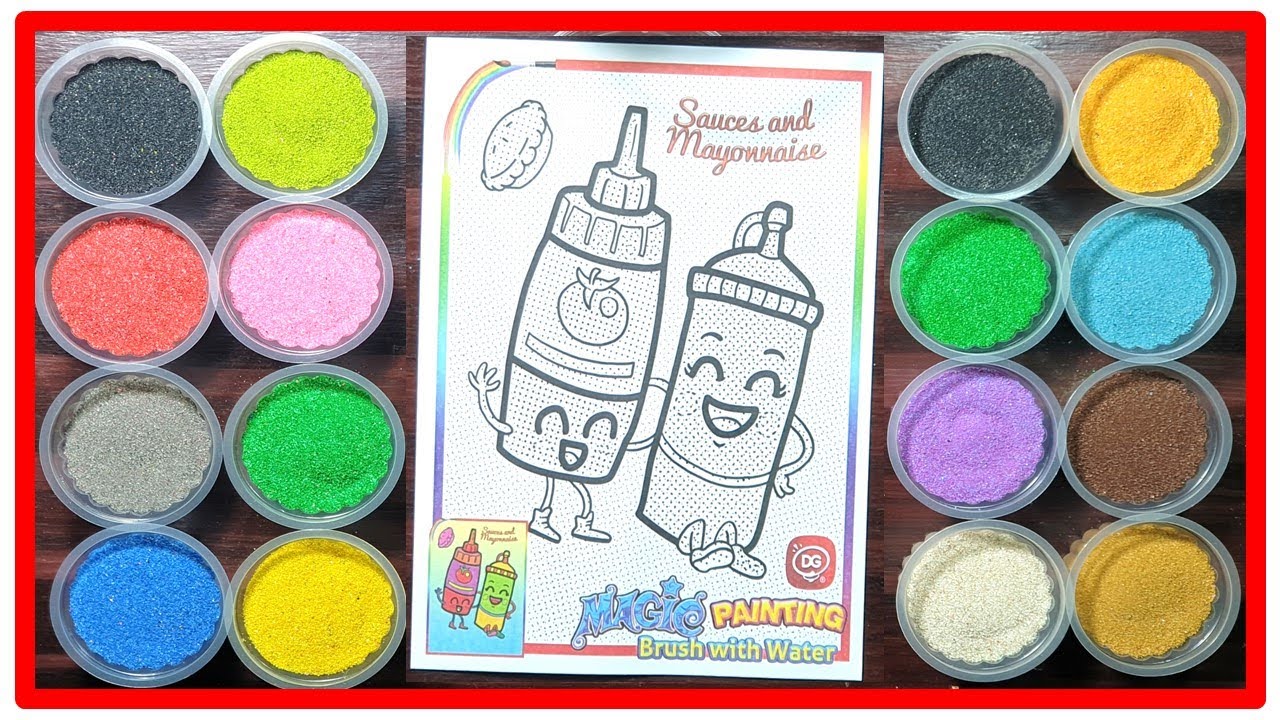 PAINTING AND COLORING SAUCE AND MAYONAISE @colorsand3058 - YouTube