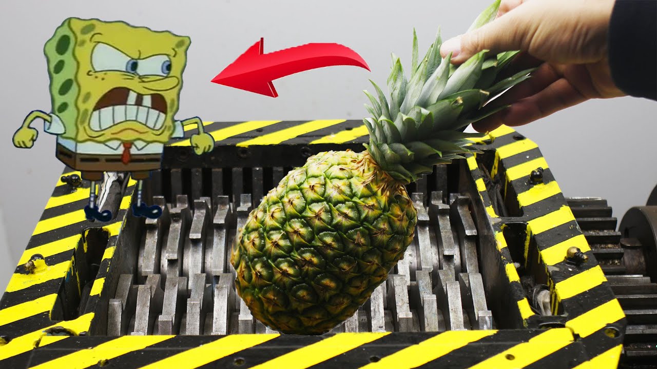 Experiment Shredding Spongebob squarepants House Satisfying - YouTube