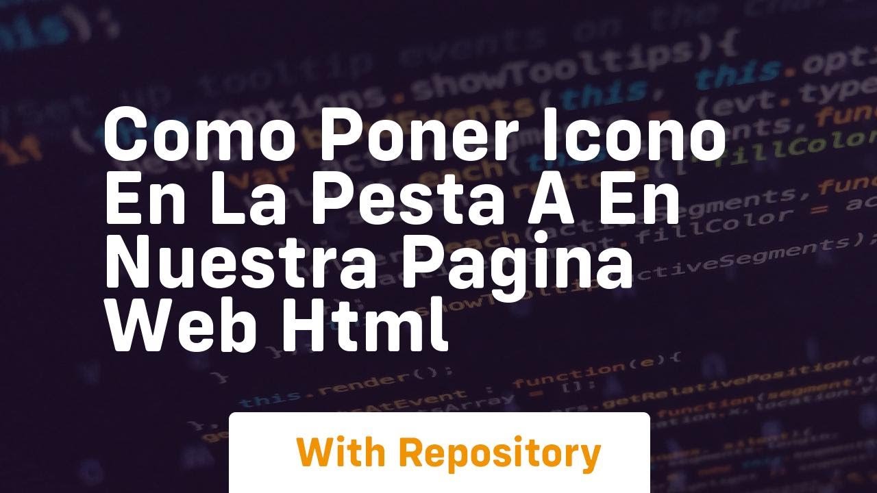 Como poner icono en la pesta a en nuestra pagina web html - YouTube
