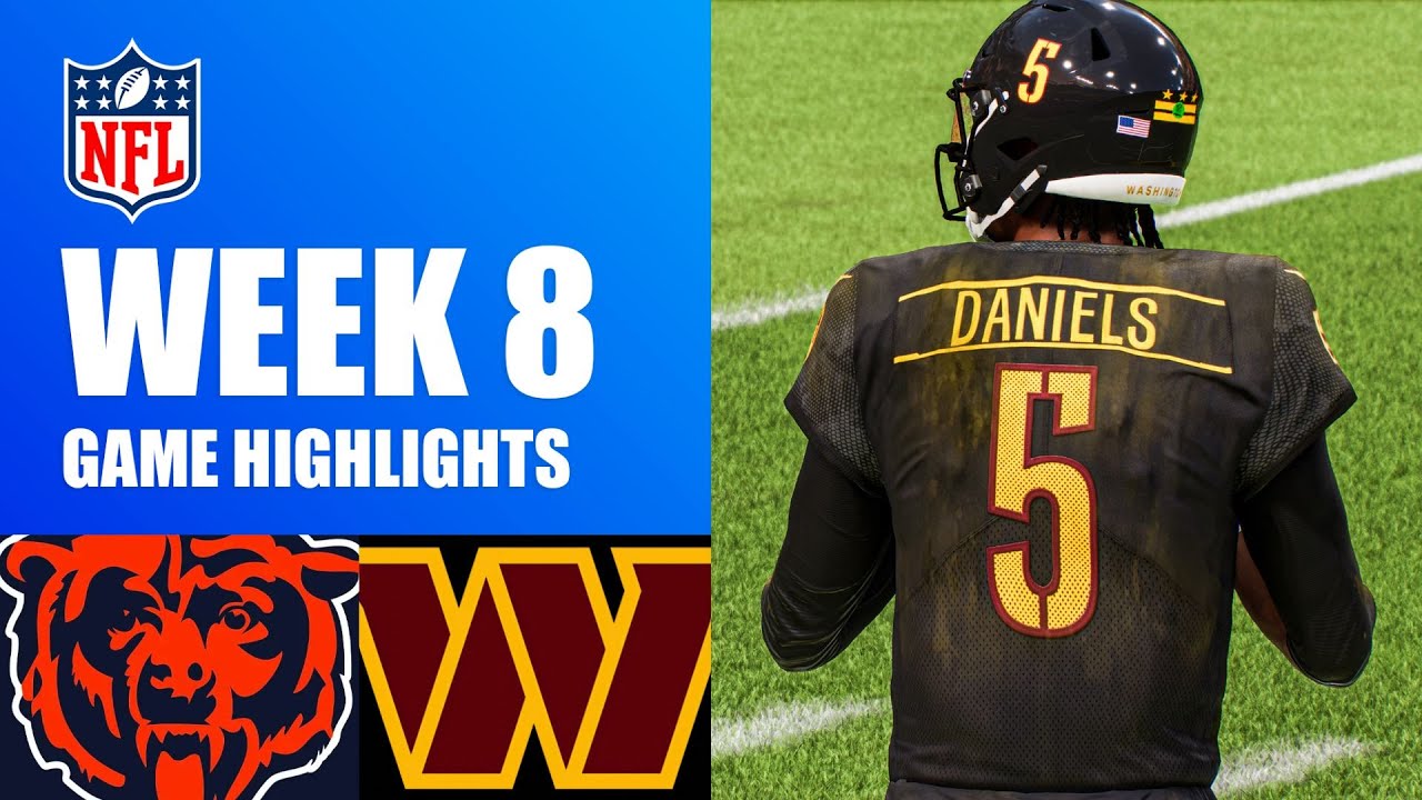 Bears vs. Commanders Week 8 - Madden 25 Simulation Highlights - YouTube