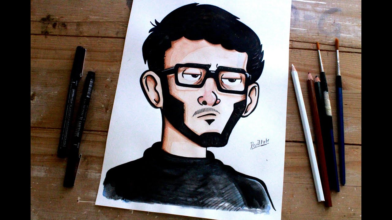 Drawing Carry Minati | Cartoon - Timelapse | Devil Art - YouTube