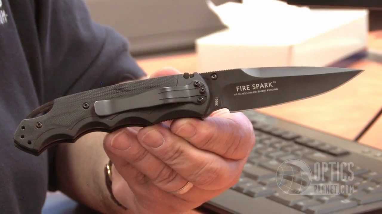 CRKT Fire Spark Assisted Folding Knife - OpticsPlanet.com - YouTube