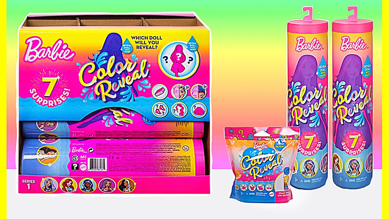 Barbie Color Reveal Unboxing! Barbie Fashion Dolls, Accessory, Surprise ...