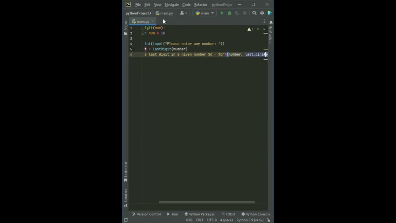 Python Program To Find Last Digit In A Number Shorts Pythonprojects Pythontutorial Python