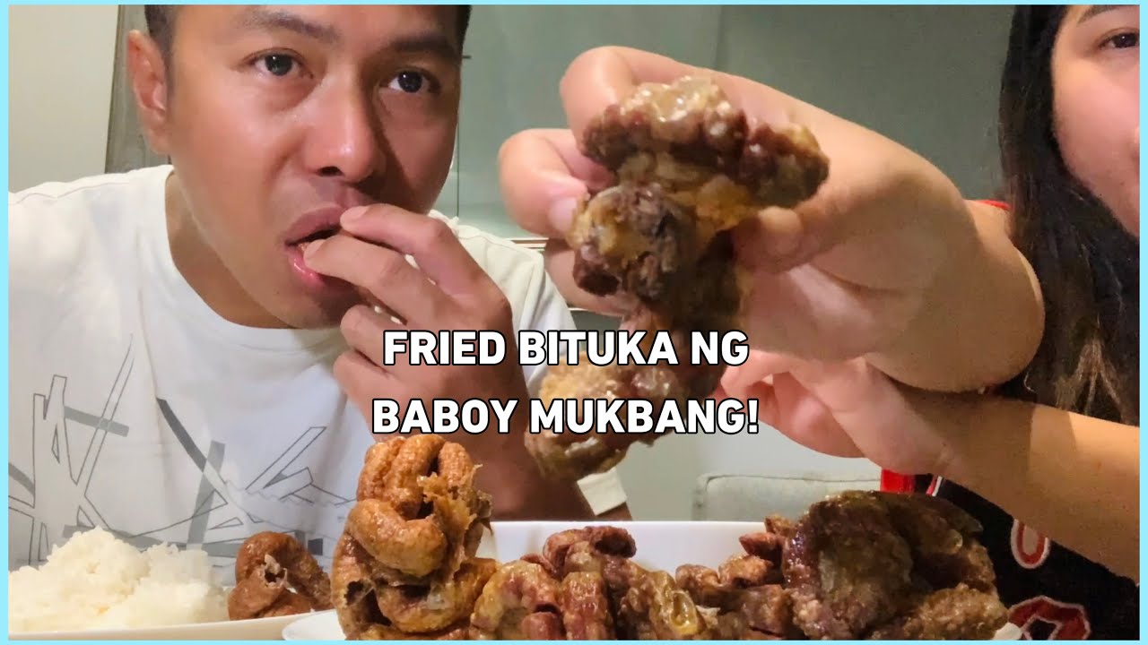 CHICHARON BULAKLAK MUKBANG! FRIED BITUKA NG BABOY! - YouTube