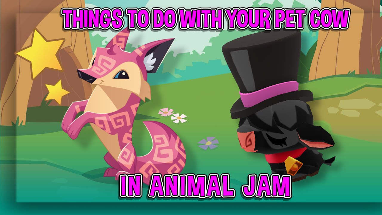 THINGS TO DO WITH YOUR PET COW IN ANIMAL JAM ( 100% not chaotic ) - YouTube