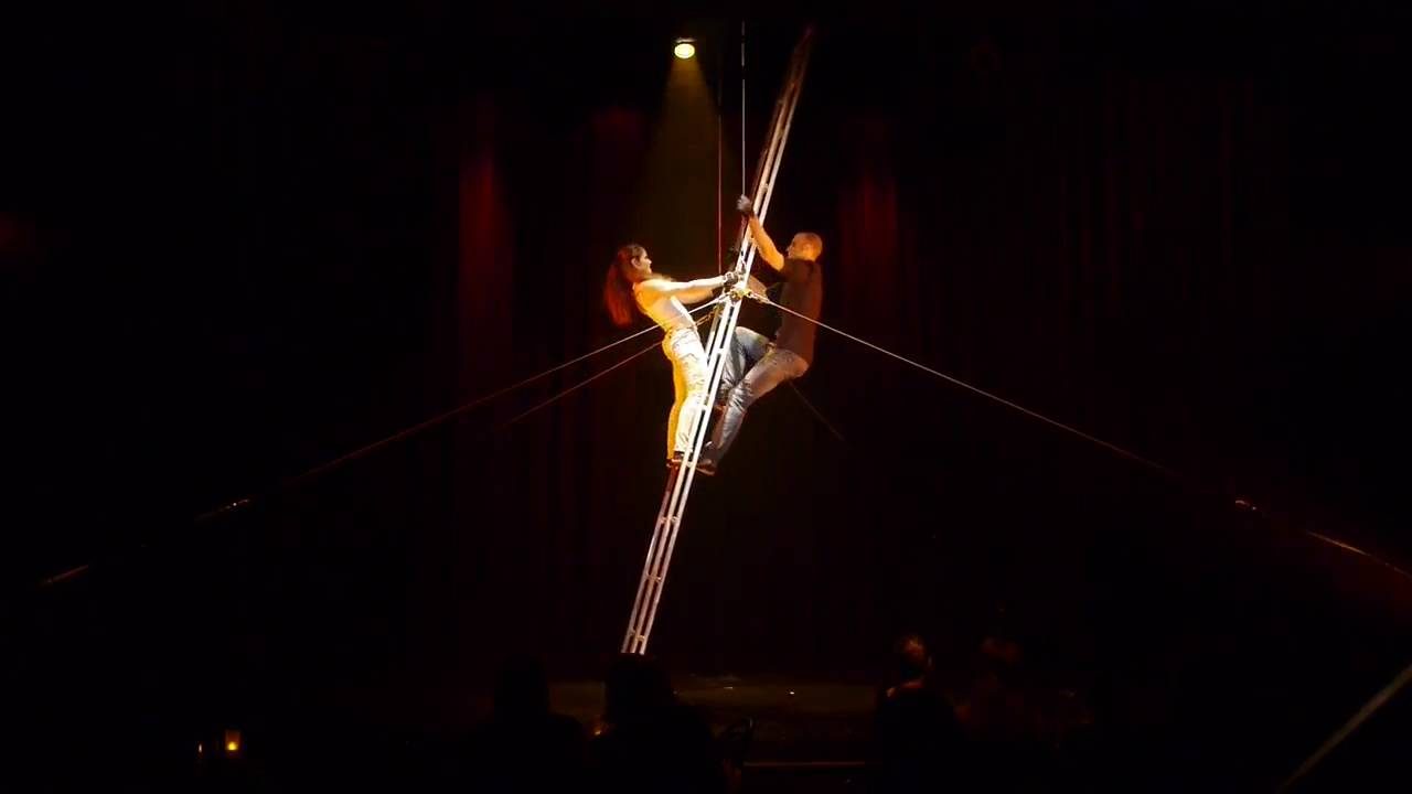 Revolving Ladder Circus Act. - YouTube