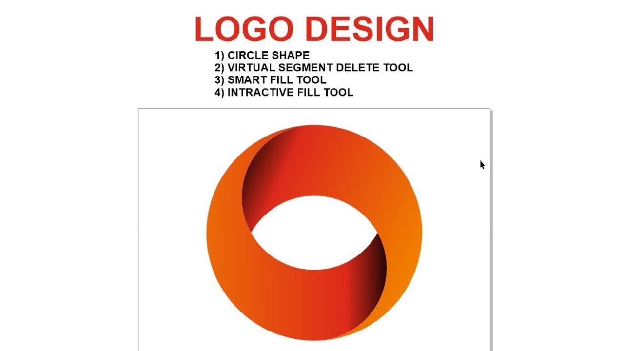 LOGO DESIGN USING CIRCLE SHAPE IN COREL DRAW FOR BEGINNERS - YouTube