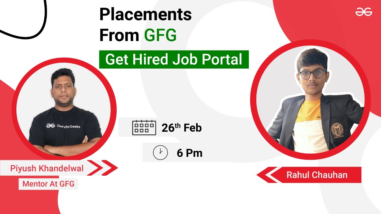 Placements from GFG Job Portal | Get Hired - YouTube