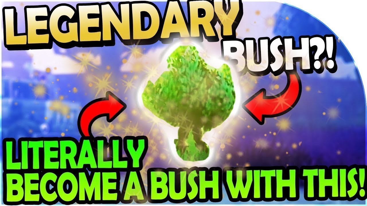 Fortnite battle royale I how to become a bush - YouTube