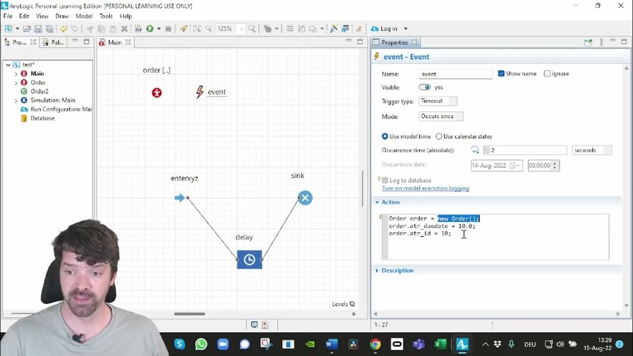 Generate new order (agent) in Anylogic - YouTube