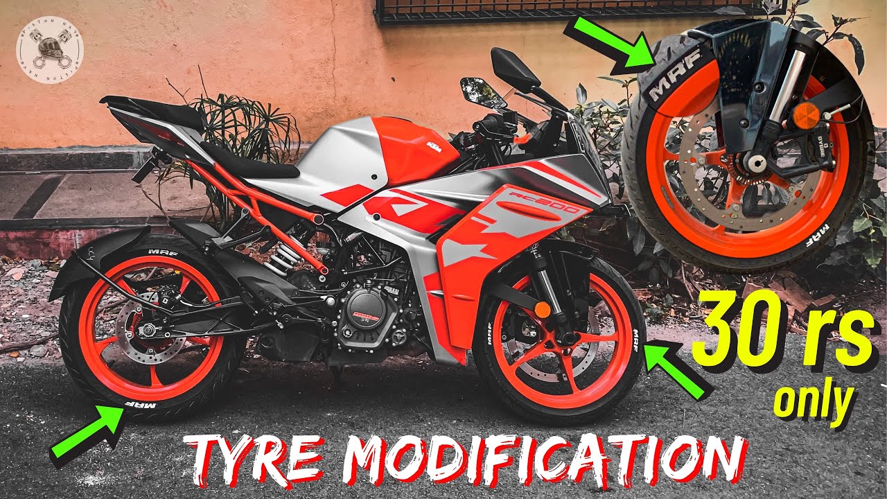 KTM Rc200 2022 Cheapest Modification🤯🤑 | Tyre Modification (Look)🤩🤩 ...