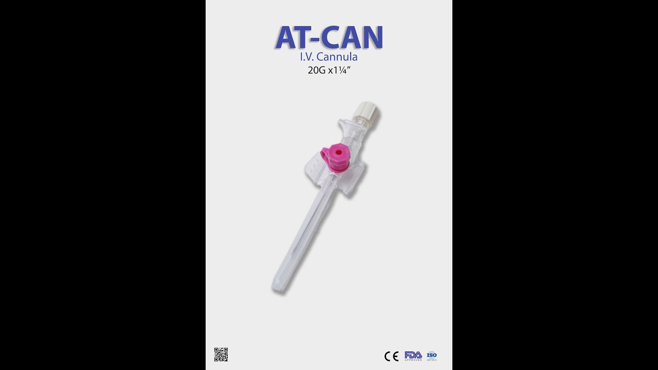 AT-CAN IV Cannula 20G x 1 1/4″ – Pink | Reliable Venous Access for ...
