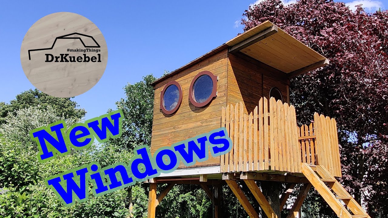 Howto build windows for my treehouse // Windows made of plywood - YouTube