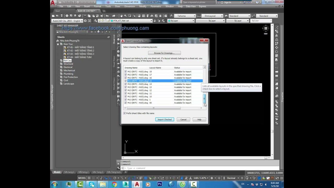 Xref Layout - Video 9 - Quản Lý BV Bằng Sheet set Tự Động Ký Hiệu Tên Và Danh Mục - PhuongTk ...