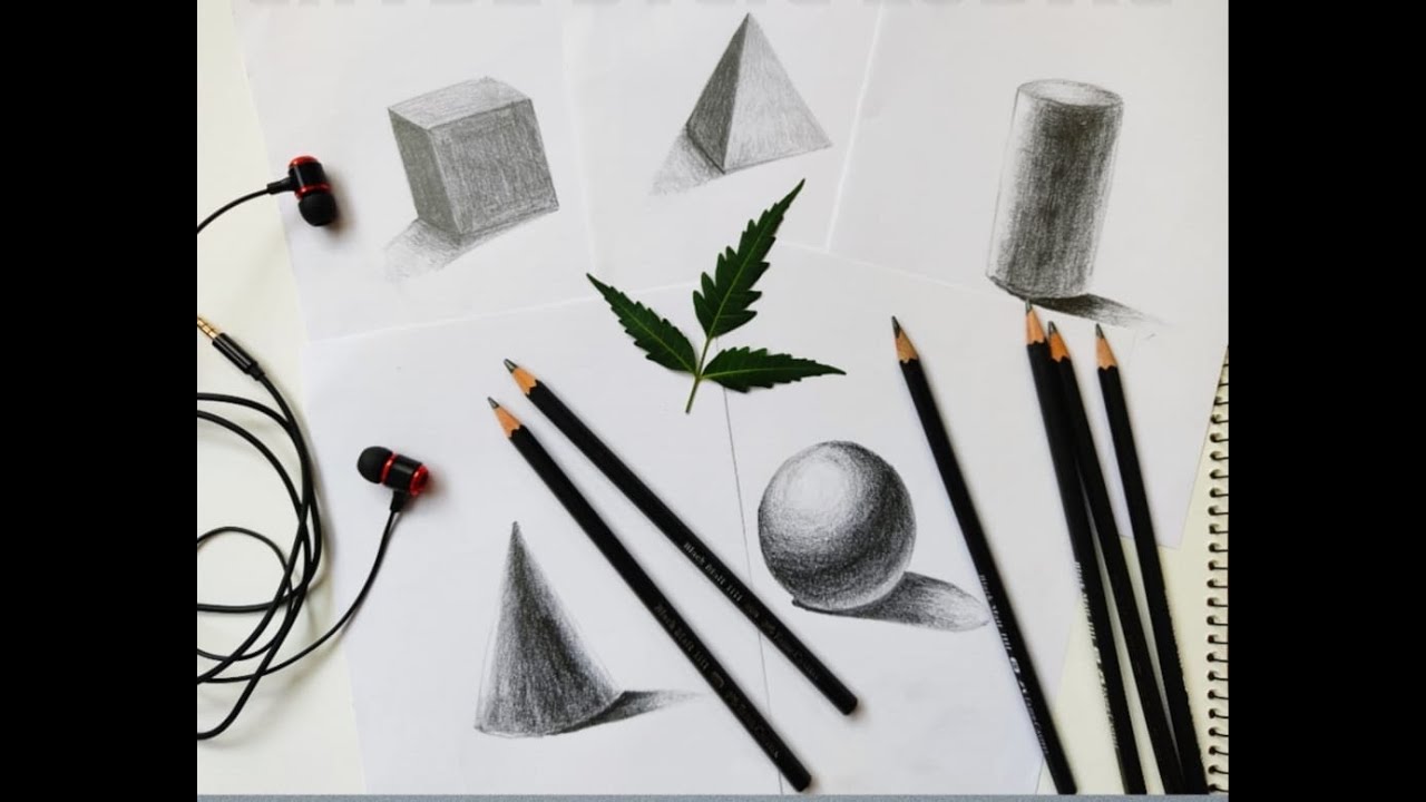 Basic Forms || Pencil Shading || 3 - YouTube