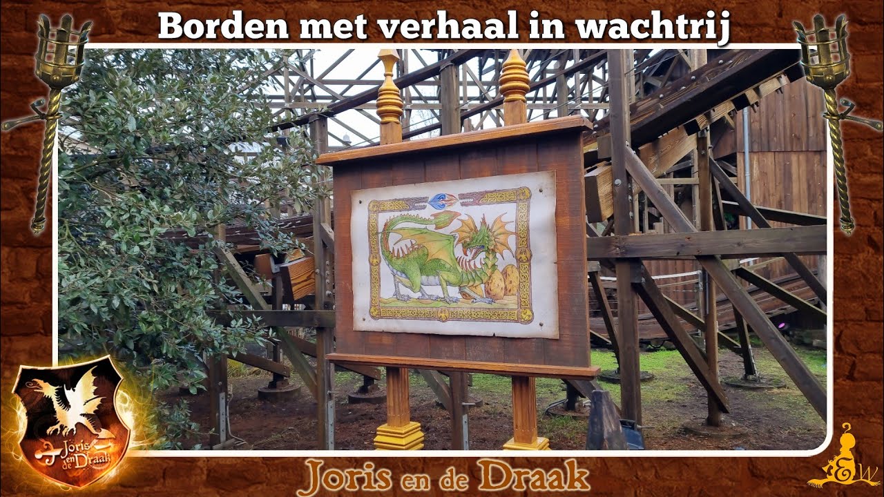 [#Efteling] Joris en de Draak - Nieuwe borden tonen verhaal in wachtrij - YouTube