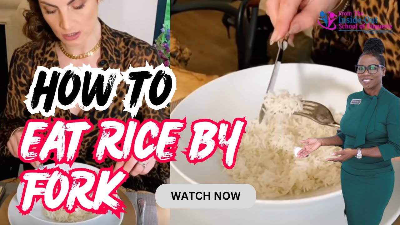 How to eat Rice l How to place rice on fork l How to eat l Continental ...