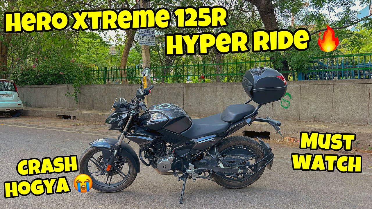 Hero Xtreme 125R Hyper Ride 🔥 Crash Hogya 😭 Must Watch ️ YWB Vlogs - YouTube