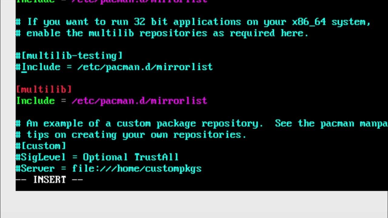 How to Enable or Disable the Multilib Repository in Arch Linux 2021 - YouTube