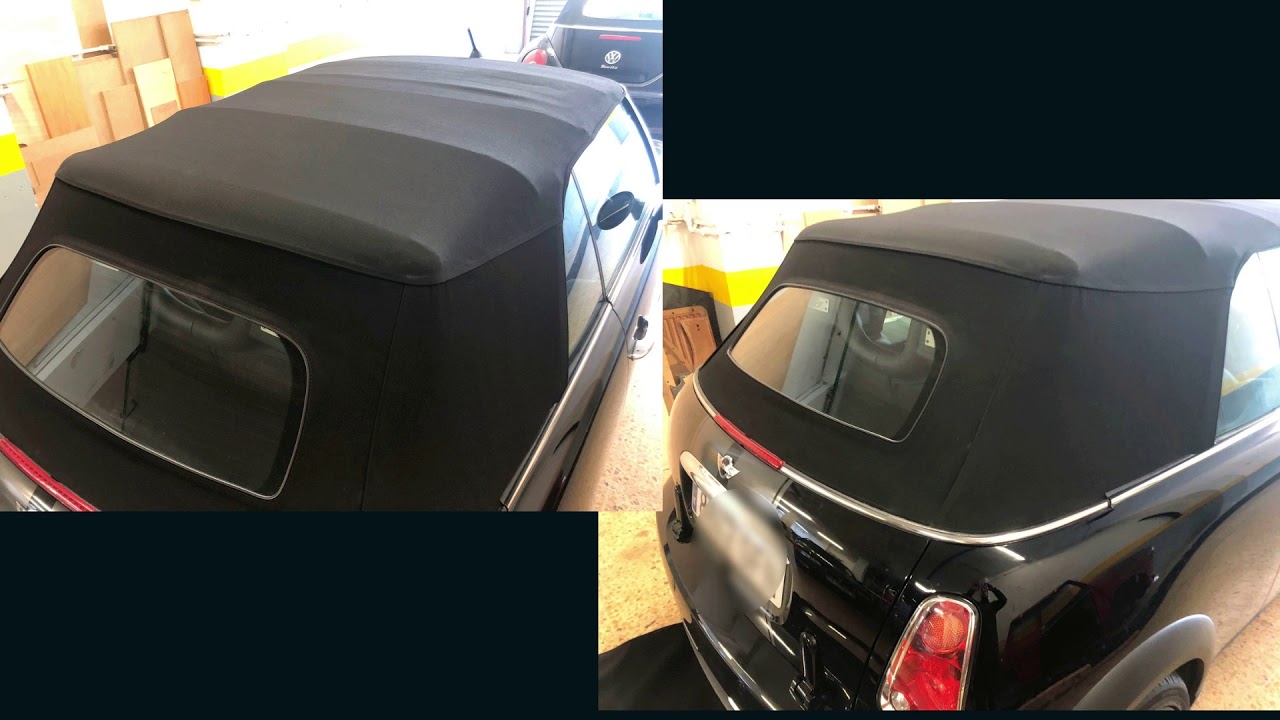 Sustitución capota Mini R52 en Alpaga Sonneland - YouTube