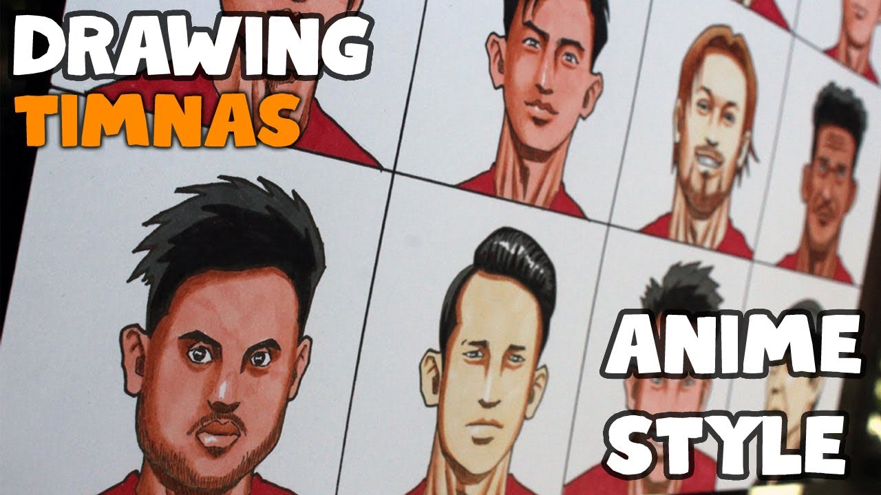 drawing TIMNAS INDONESIA versi ANIME - YouTube