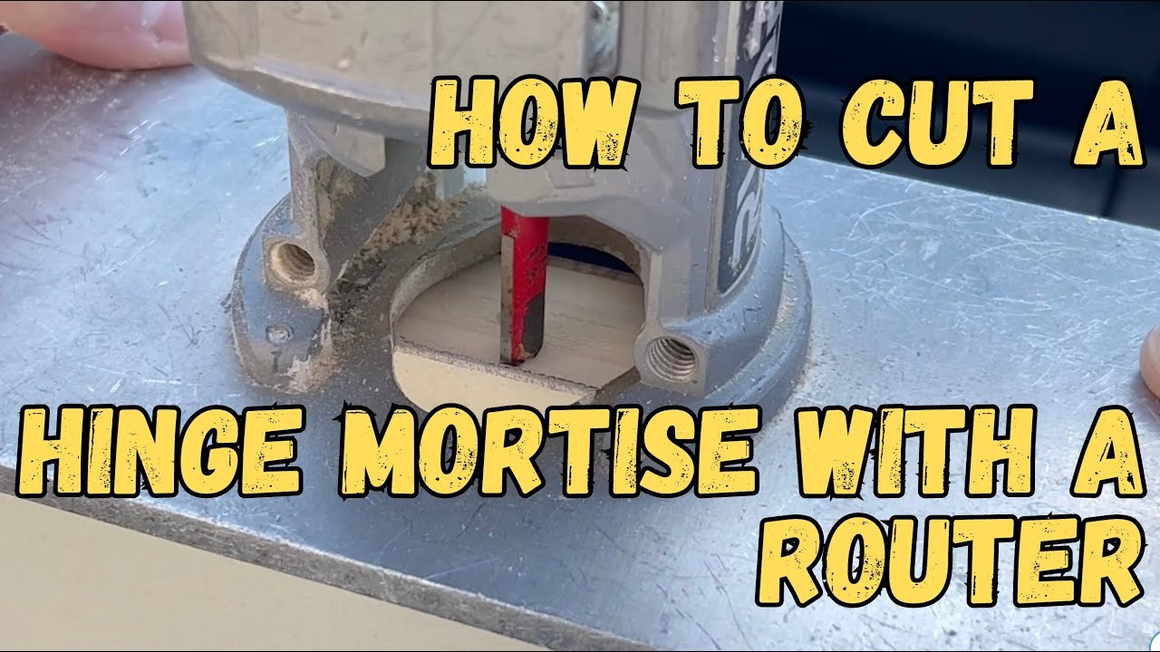 How to cut a hinge mortise with a router - YouTube