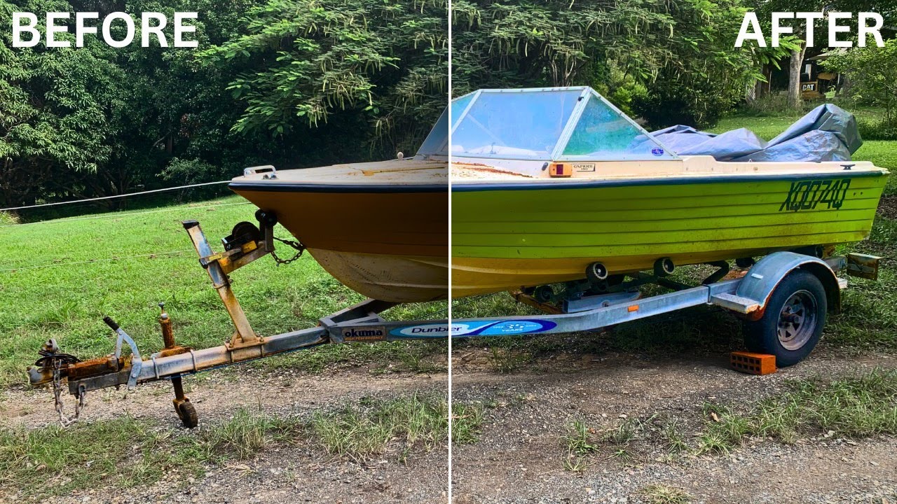 RESTORING RUSTED BOAT TRAILER | CHEAP AND EASY! - YouTube