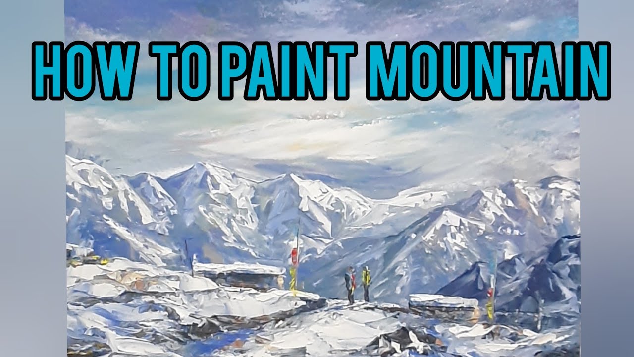 How to paint mountain | Acrylic Colour | 2020 - YouTube