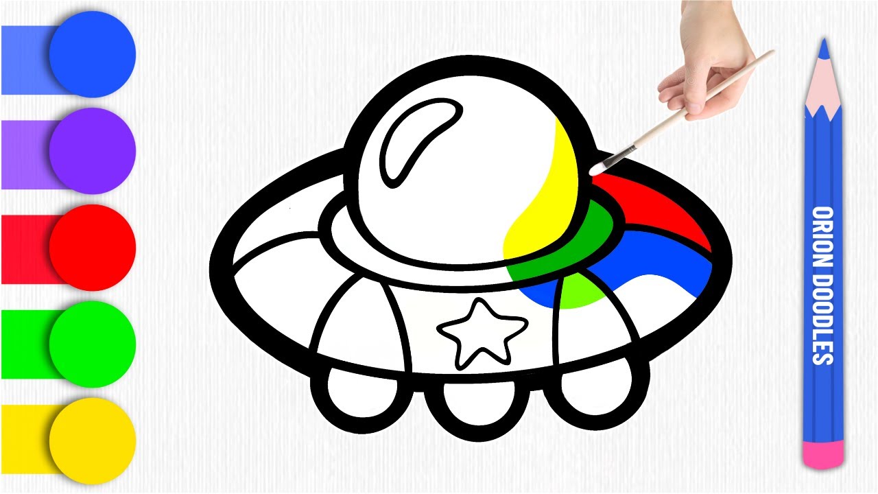 How to Draw a Spaceship! 🛸 | Easy Step-by-Step Art Tutorial - YouTube