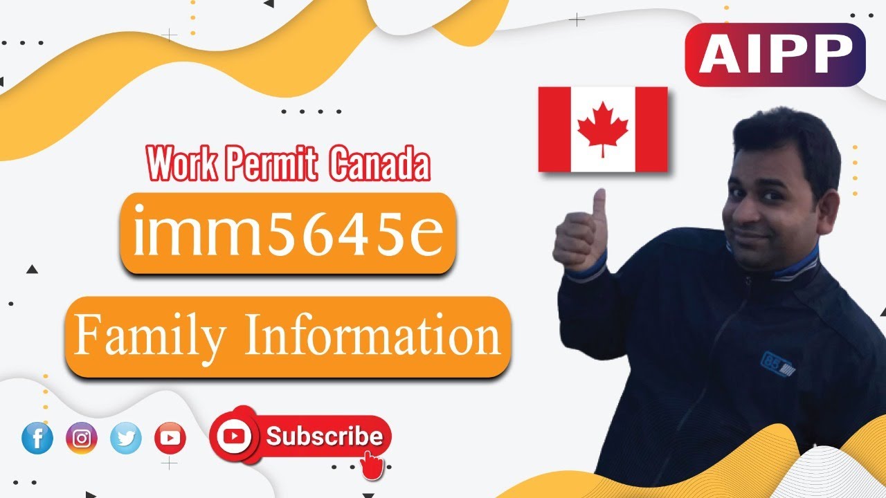 Fill out your Family Information form imm5645e - YouTube