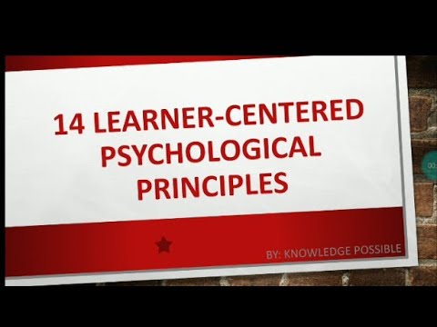 14 LEARNER-CENTERED PSYCHOLOGICAL PRINCIPLES - YouTube