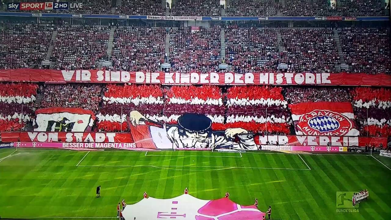 Choreo FC Bayern München gegen 1. FC Köln Südkurve München Schickeria ...