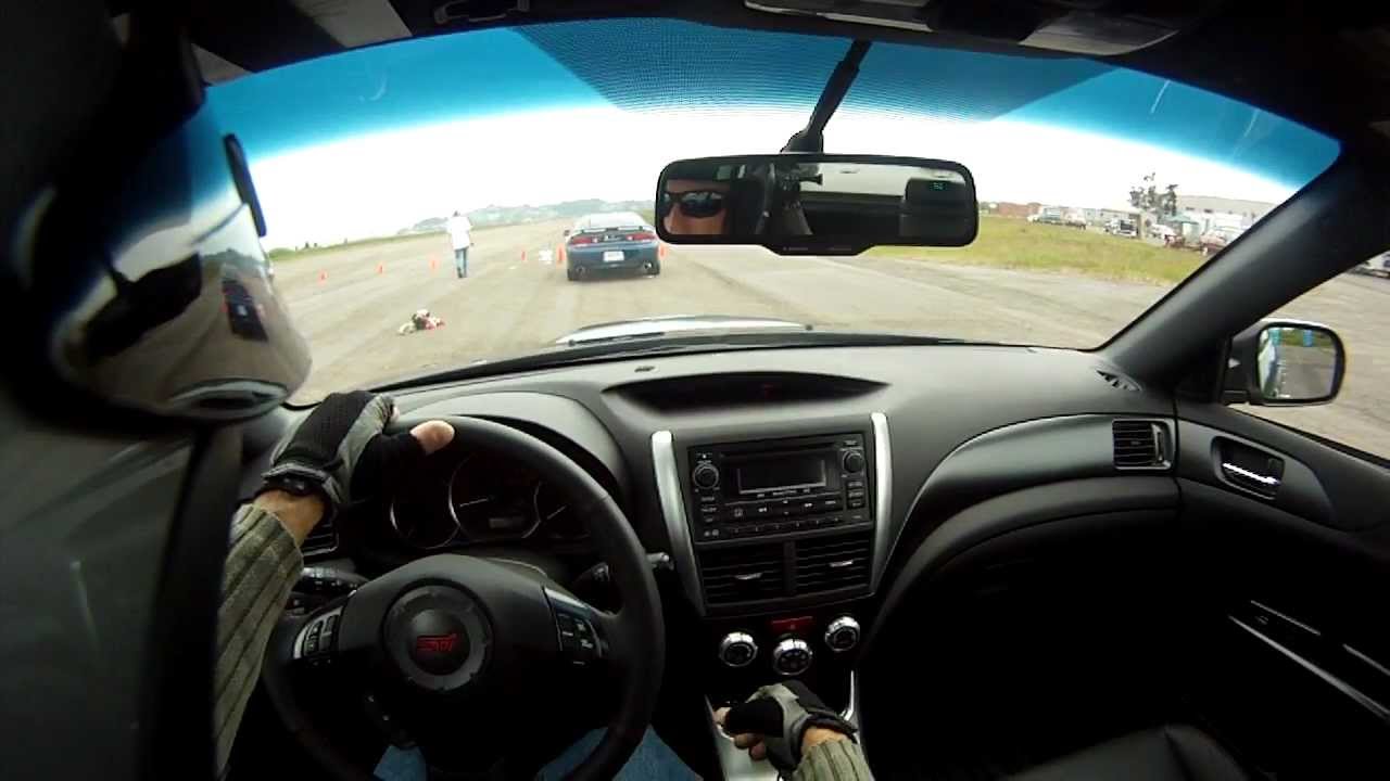 Gadget's sti track day in car cam - YouTube