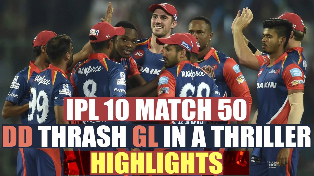 IPL 10: DD drub GL by 2 wickets, Shreyas Iyer scores 96 | Oneidnia News ...