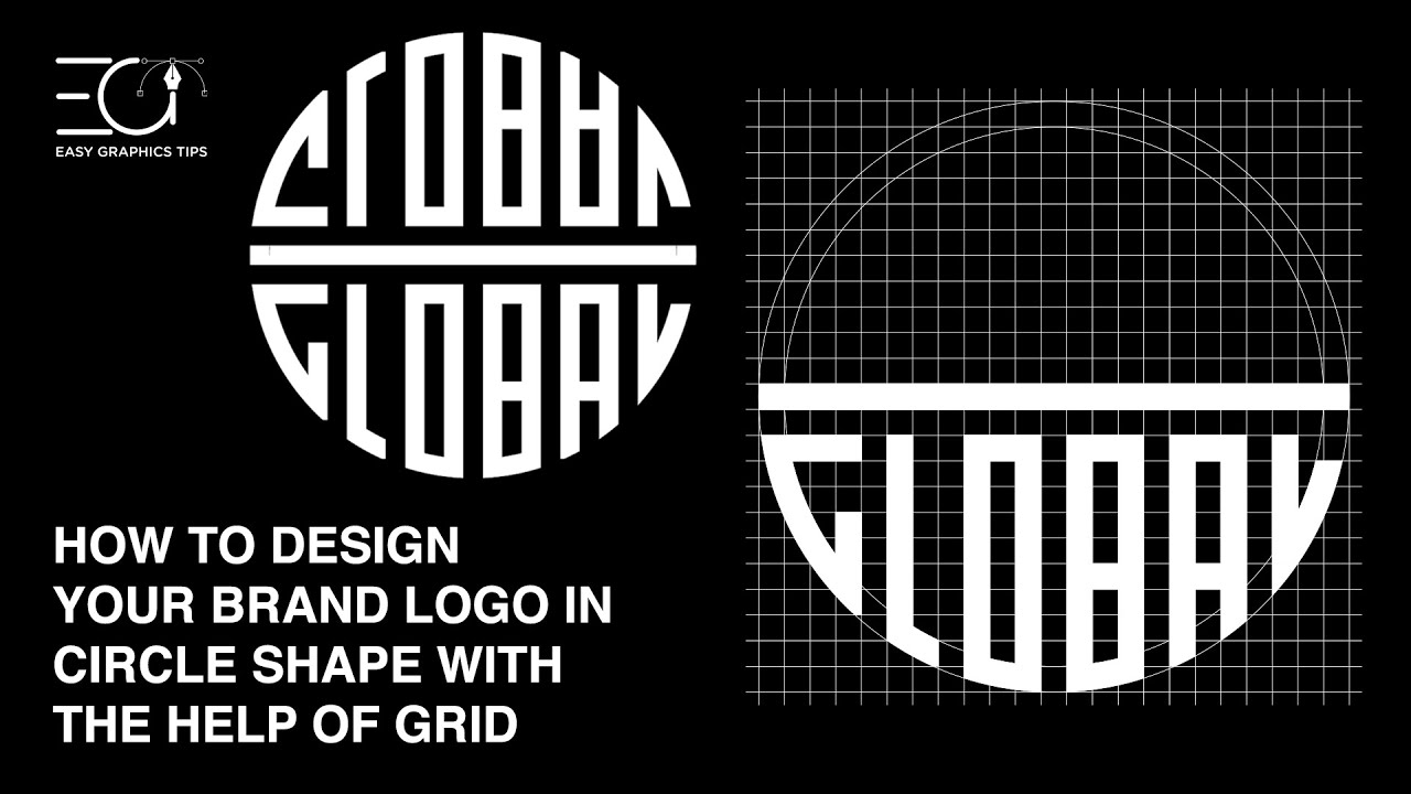 How To Design Your Brand Logo in Circle Shapes With The Help Of Grids ...