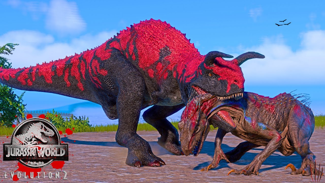 Carnotaurus Dinosaur Fighting in Jurassic World Evolution2 ...