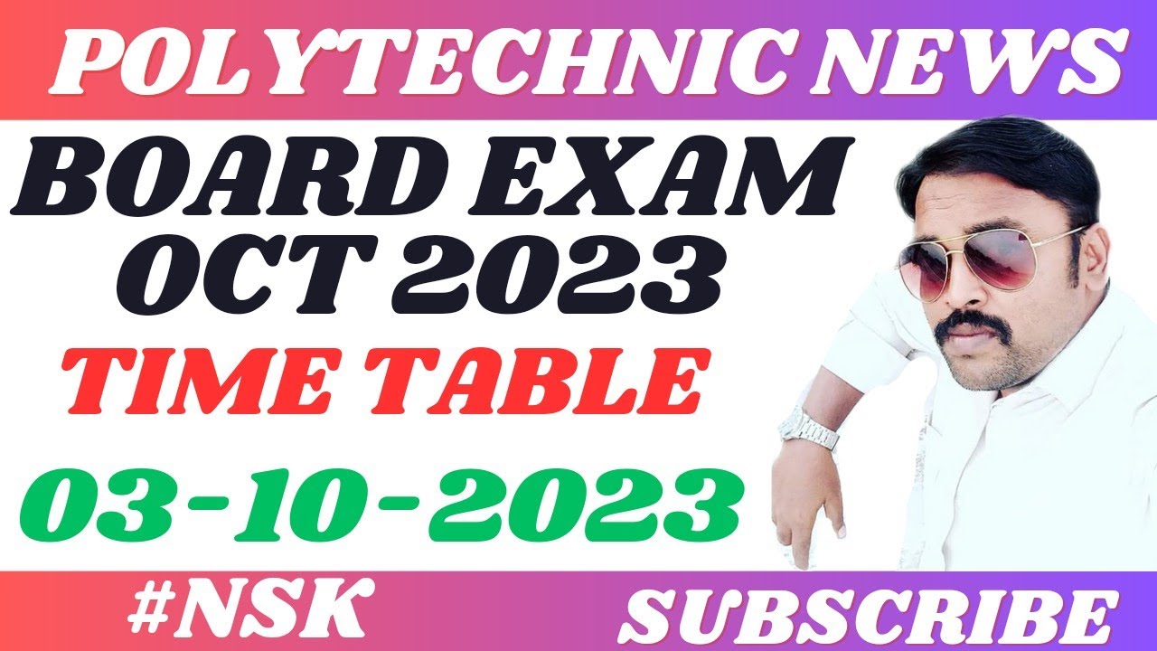 BOARD EXAM NOV 2023 - TIME TABLE DOWNLOAD | BOARD THEORY AND PRACTICAL ...
