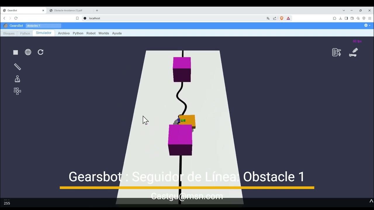GearsBot Line Following Challenges (Obstacles 1) - YouTube