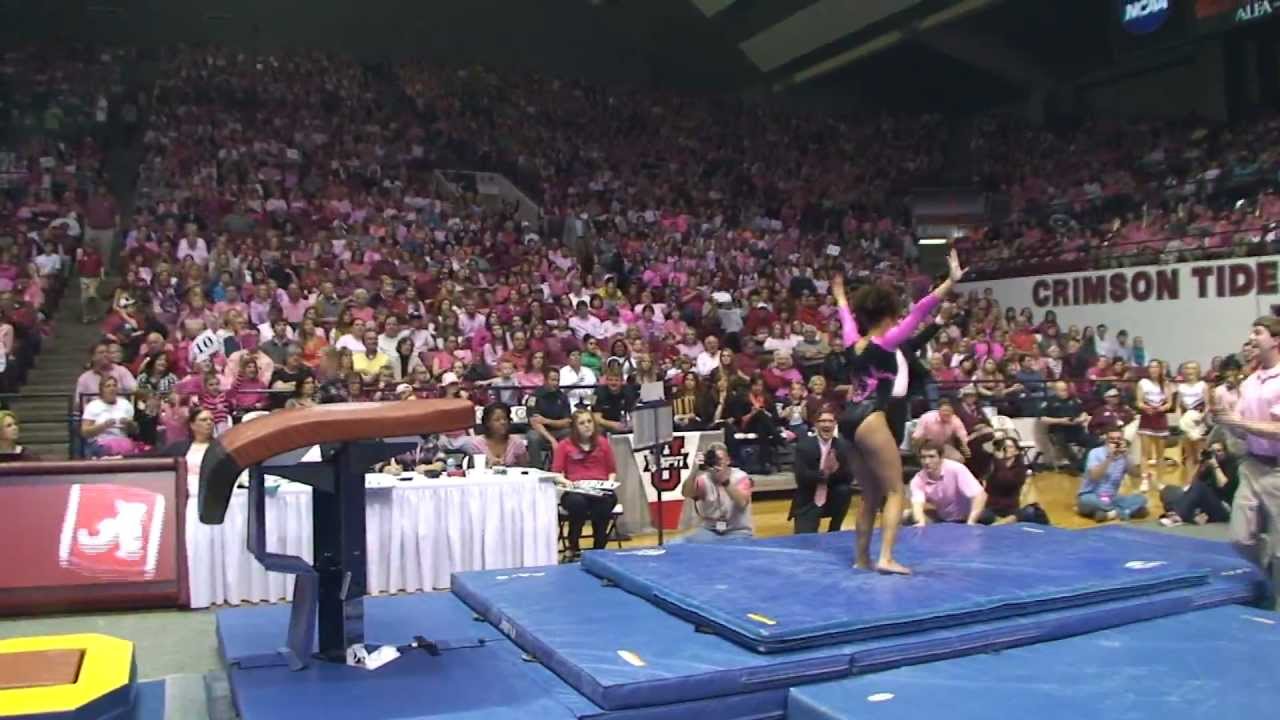 Alabama Gymnastics: Diandra Milliner on the Vault vs. Arkansas - YouTube