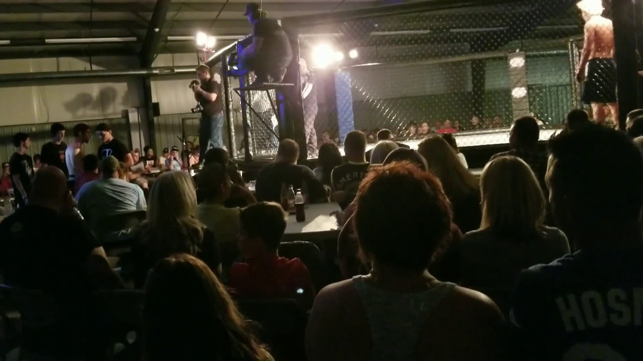 First cage fight 1-0 First round KO - YouTube
