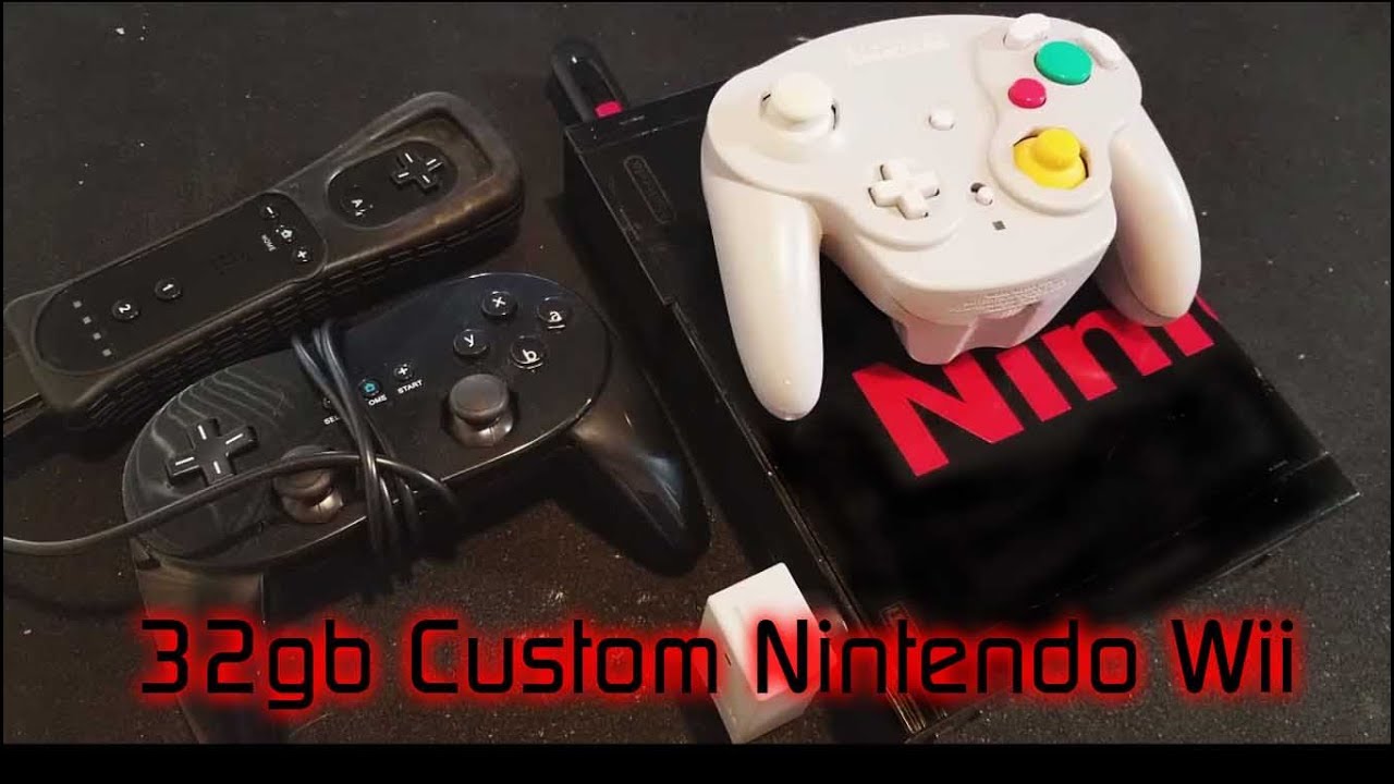 Custom 32gb Modded Black Nintendo Wii - YouTube