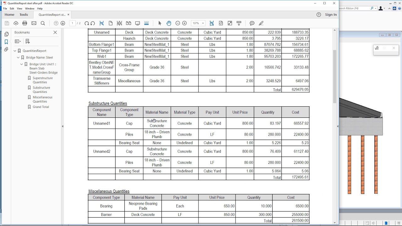 Project Deliverables - Quantities Reports - YouTube