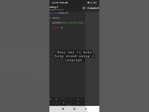 Easy way to make beep sound using c language. #clanguage - YouTube