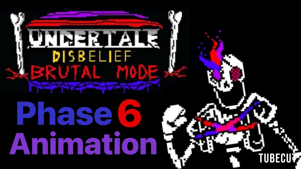 Disbelief Papyrus Brutal mode phase 6 animation (Undertale disbelief ...