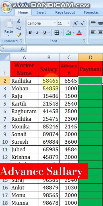Excel Job Interview Questions Data Entry In Excel Advance Sallary In
