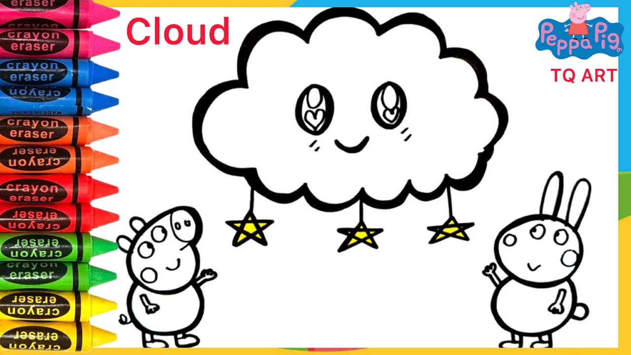 Draw George Pig and Richard Rabbit From Peppa Pig | Cloud Drawing ...