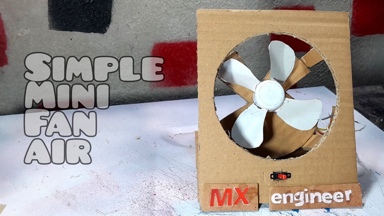 How to make fan with motor | simple fan with cardboard and dc motor ...