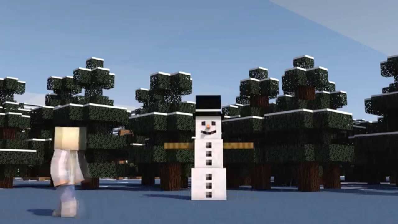 A Snowman at christmas - Un muñeco de nieve en navidad (Minecraft ...